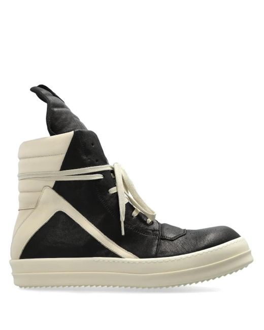 Rick Owens Geobasket Sneakers in Black for Men | Lyst