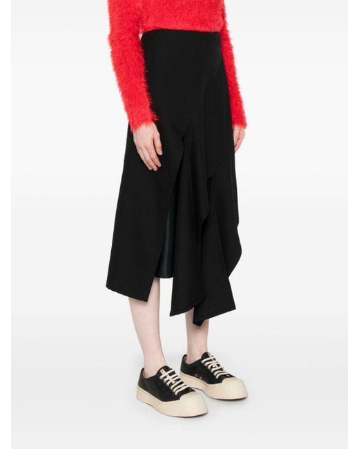 Plan C Multi-Panel Midi Skirt in Black | Lyst