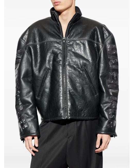 Balenciaga Logo-Tape Jacket in Black for Men | Lyst