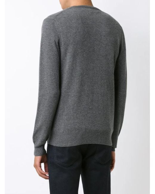 COMME DES GARÇONS PLAY Embroidered Heart Cardigan in Grey for Men | Lyst UK