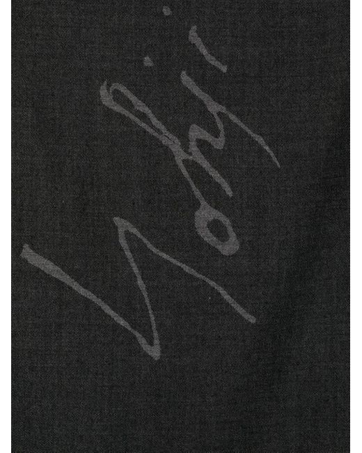 Yohji Yamamoto Logo Scarf in Black | Lyst