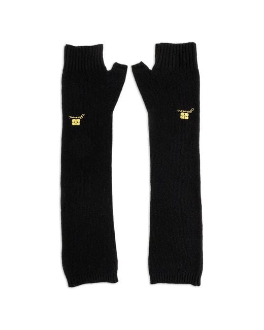 Mitaines Brodées Ganni en coloris Noir | Lyst