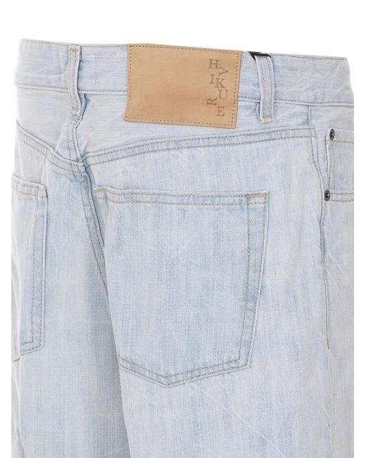 Haikure Button Logo Jeans in White | Lyst UK