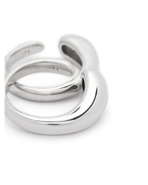 Missoma Organic Polished-Finish Stacking Rings in White | Lyst