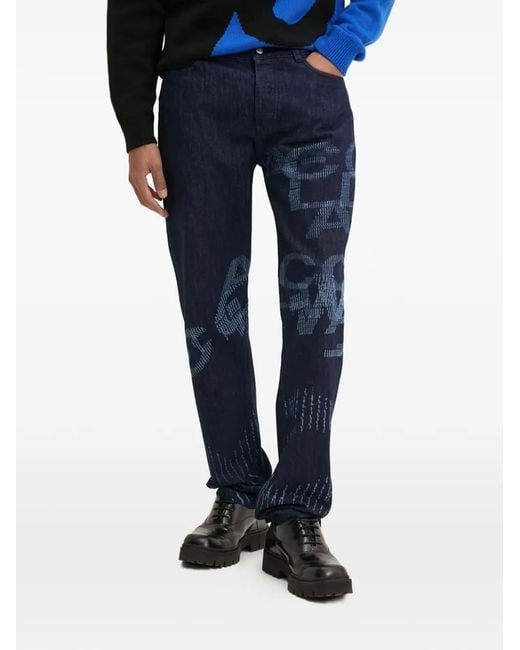 A_COLD_WALL* Graphic-Print Jeans in Blue for Men | Lyst