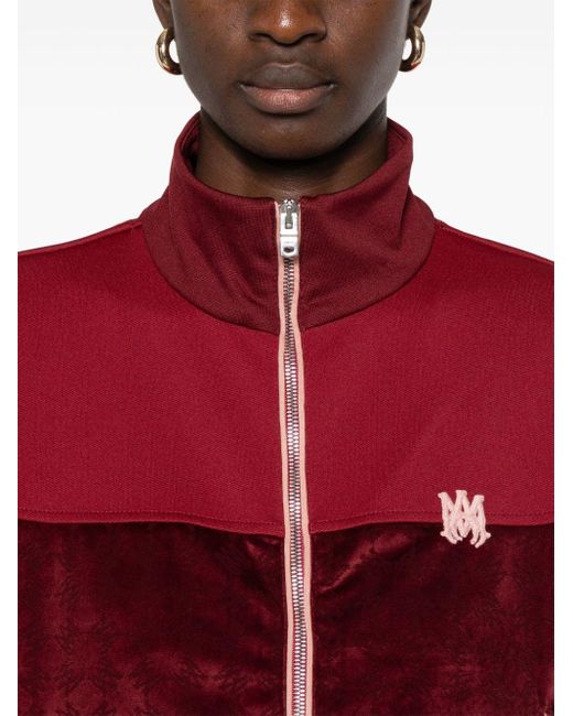 Amiri Ma-Monogram Velvet Jacket in Red | Lyst