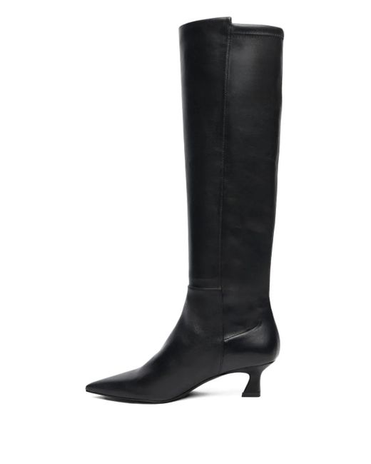 Stuart Weitzman 50Mm 5050 Vinnie Sculptural-Heel Boots in Black | Lyst