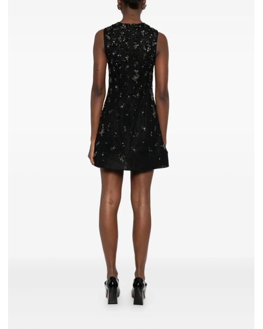 Jonathan Simkhai Evelina Embellished Mini Dress in Black | Lyst UK