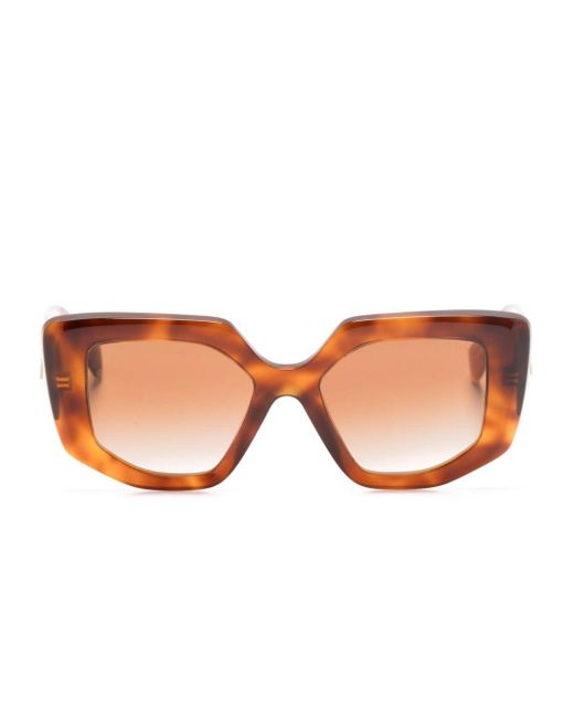 Prada Triangle-Logo Sunglasses in Pink | Lyst UK