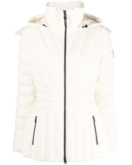 Mackage Logo-patch Puffer Jacket in Natural | Lyst