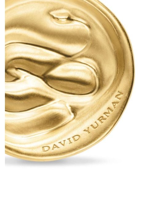 David Yurman 18Kt Snake Diamond Amulet (18.8Mm) in Metallic | Lyst