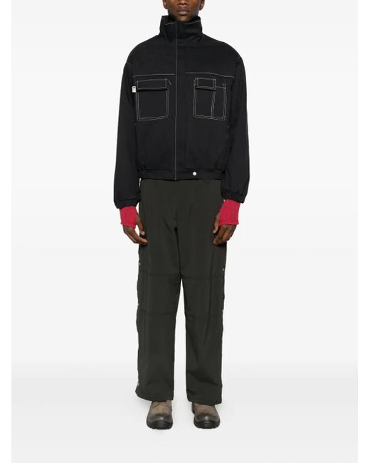 Carrera High-Neck Bomber Jacket in Black | Lyst