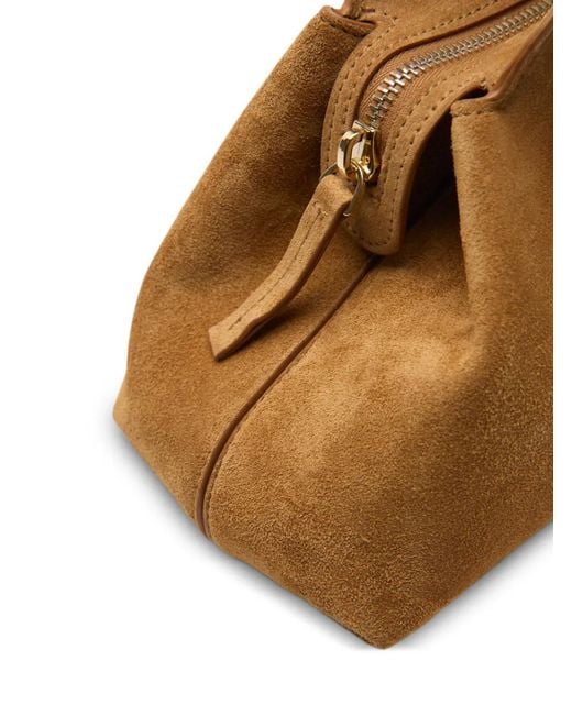 Marsèll Linea Basalt Suede Shoulder Bag in Brown | Lyst UK