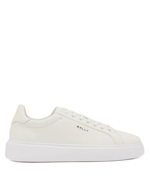 Bally Blayze Logo Leather Sneakers in White for Men | Lyst