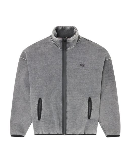 DIESEL S-Baty-New Zip-Up Sweatshirt in Grey for Men | Lyst UK