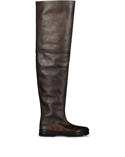 The Row Billie High Thigh-High Boots in Black | Lyst UK