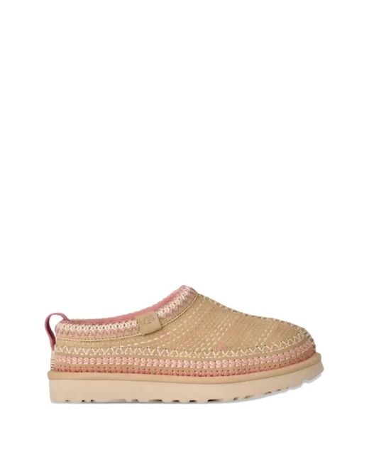 UGG Knitted Sand Mules in Natural | Lyst UK