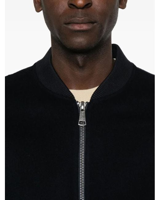 Amaranto Zip-Up Pouch-Pocket Jacket in Black for Men | Lyst UK