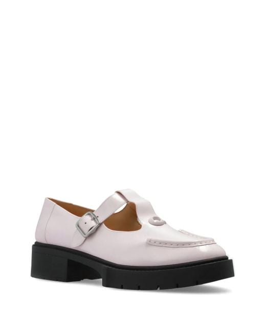 COACH Liv Mary Jane Shoes in White | Lyst