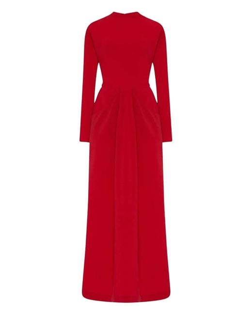 The Row Anselm Long-Sleeve Maxi Dress in Red | Lyst UK