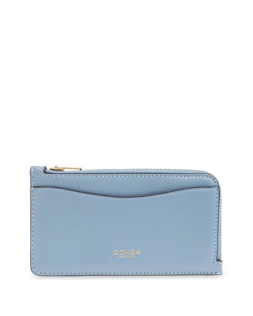 COACH New York Zip Card Case in Blue | Lyst