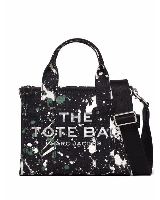 Marc Jacobs Cotton The Mini Splatter Paint Tote Bag in Nero (Black ...