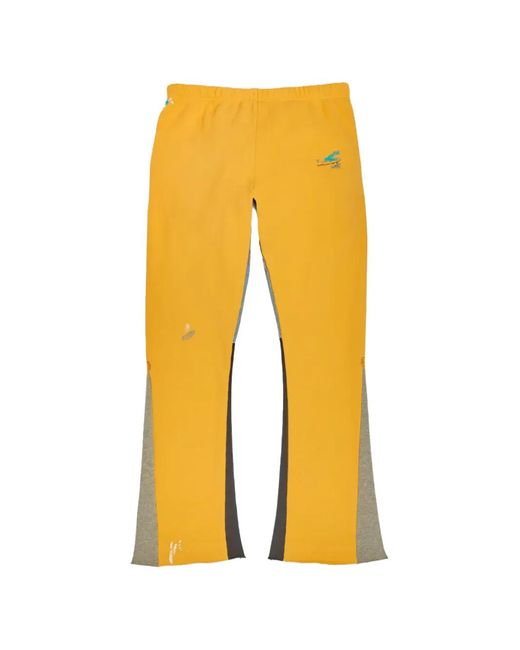 GALLERY DEPT. Logo Paint Splatter Flare Track Pants in Yellow for Men ...