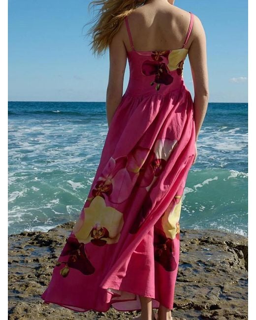 Aston Studio Delia Floral Dress in Pink | Lyst UK