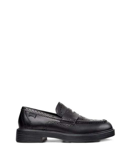 Camper Dean Twins Leather Loafers in Black for Men | Lyst UK