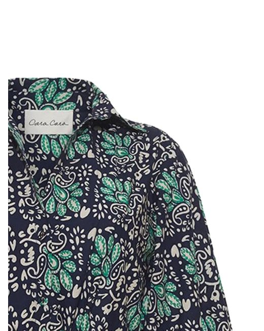 Cara Cara Robin Floral-Print Shirt Dress in Blue | Lyst