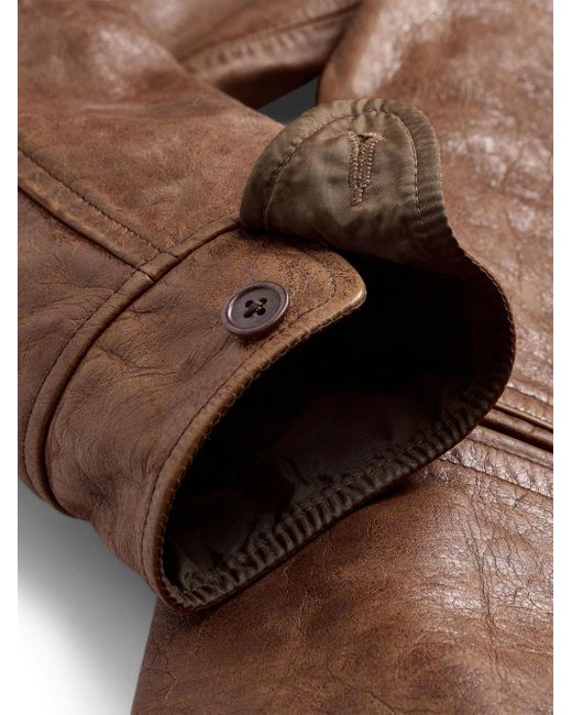 RRL Bradley Leather Jacket in Brown for Men | Lyst