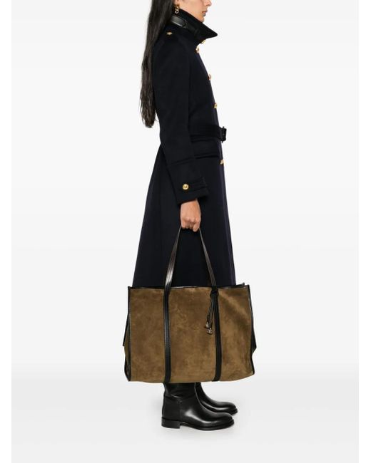 Sandro Suede Tote Bag in Brown | Lyst