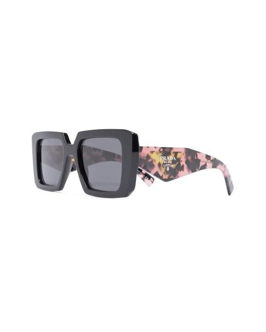 Prada Symbole Oversized Square-Frame Sunglasses in Black | Lyst