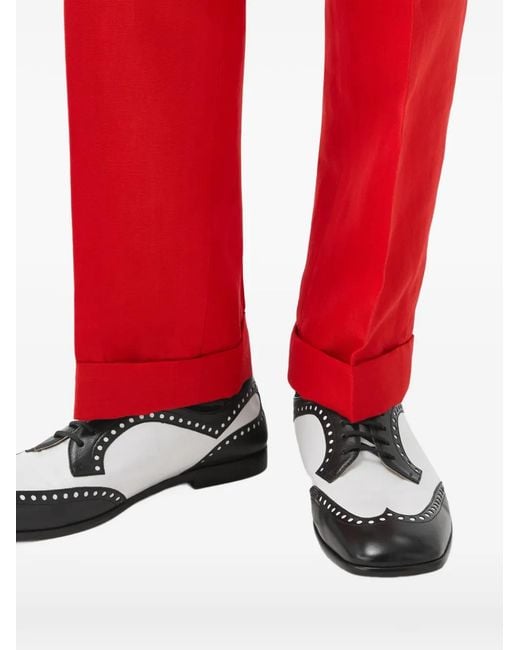 Versace Mick Leather Derby Shoes in White for Men | Lyst UK