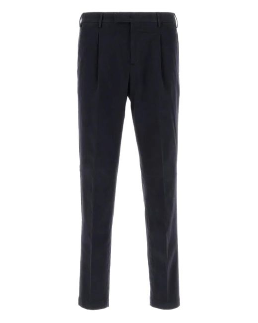 PT Torino Pleated Cotton-Blend Trousers in Blue for Men | Lyst UK