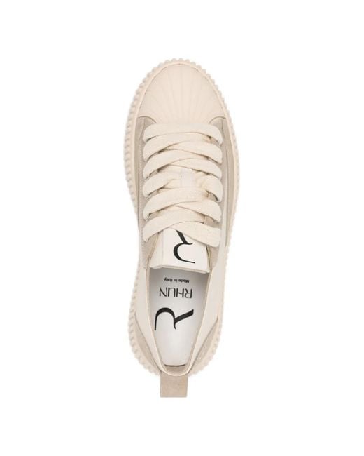 Rhun Logo-Detail Sneakers in Natural for Men | Lyst UK