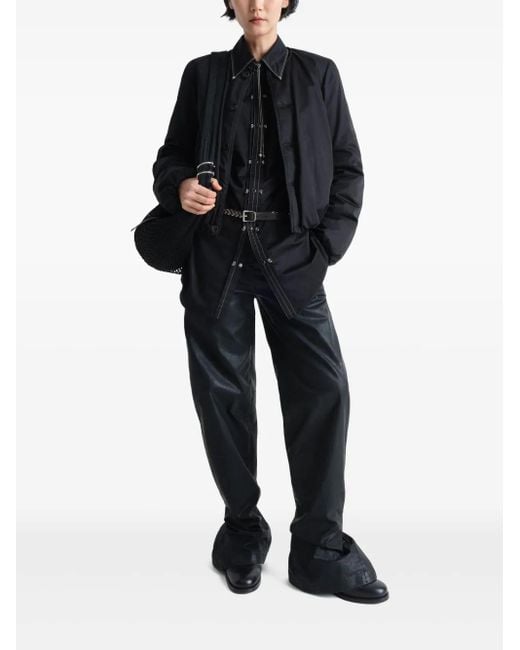 Lemaire Wadded Bomber Jacket in Black | Lyst