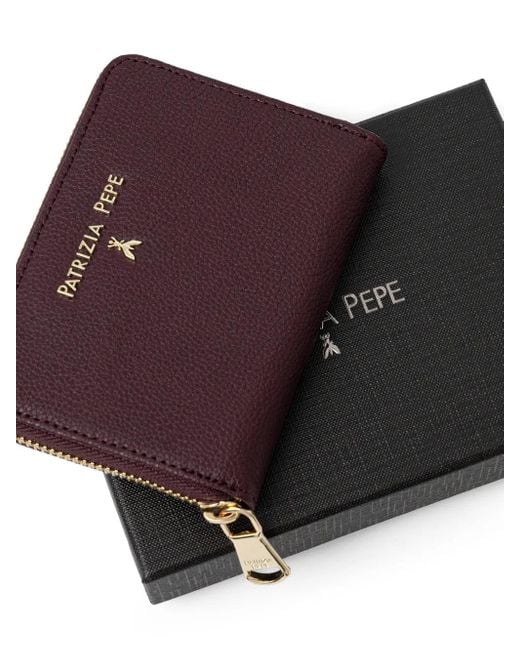 Patrizia Pepe Logo-Lettering Zipped Wallet in Purple | Lyst UK