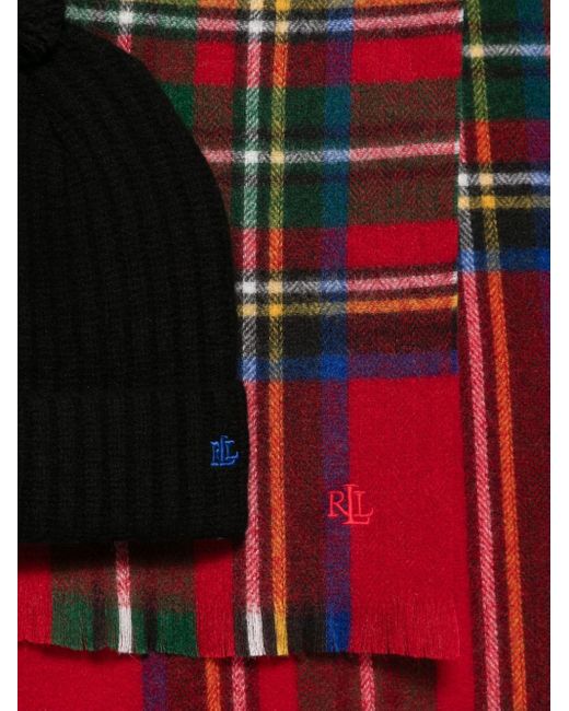 Ralph Lauren Scarf Gift Set in Red | Lyst