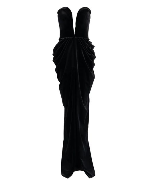 Ana Radu Strapless-Design Maxi Dress in Black | Lyst UK