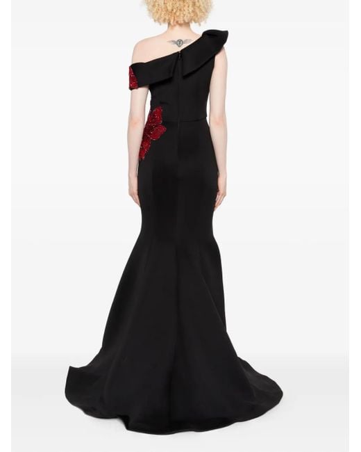 AAVVA Sequin-Embellished Fishtail Dress in Black | Lyst UK