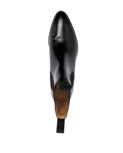 Fursac Double Pull-Tab Leather Boots in Black for Men | Lyst