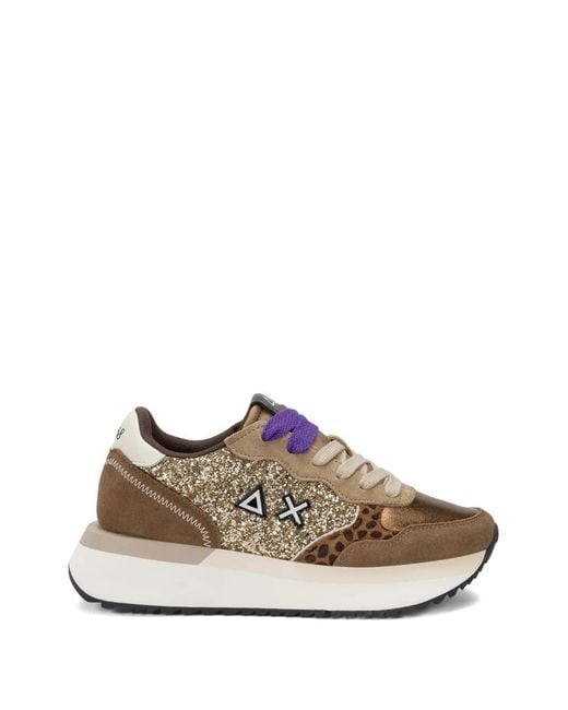 Sun 68 Big Ally Glitter Leopard Sneakers | Lyst UK