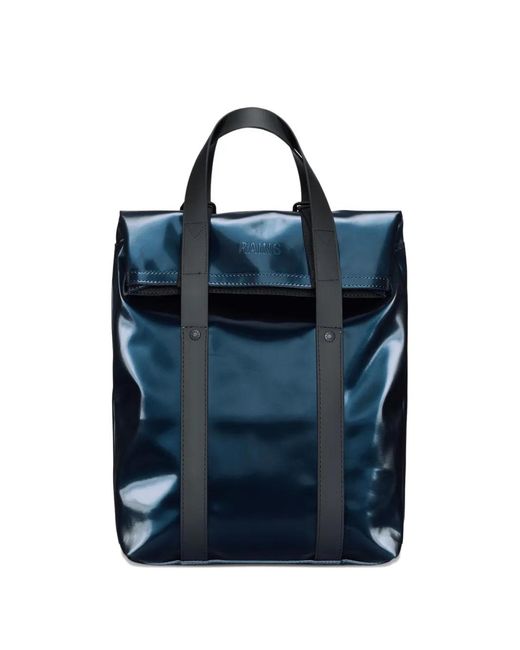 Rains 2 Way Top-Handle Tote Backpack in Blue | Lyst UK