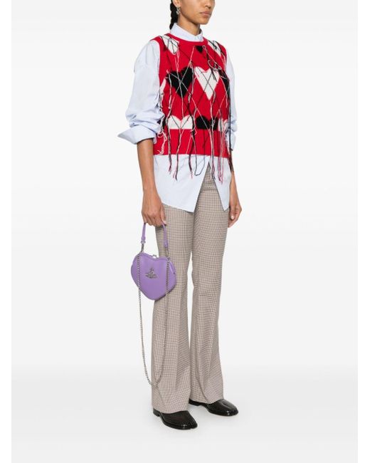 Vivienne Westwood Belle Heart Leather Mini Bag in Purple | Lyst