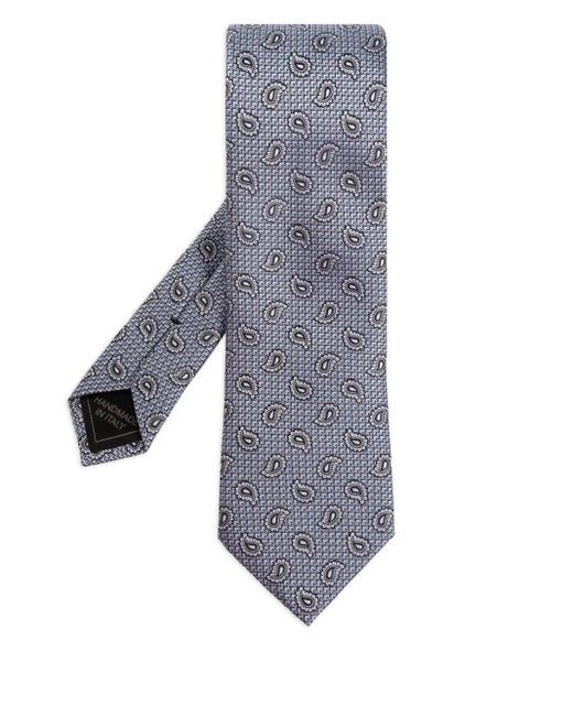 Brioni Paisley-Pattern Tie in Grey for Men | Lyst UK