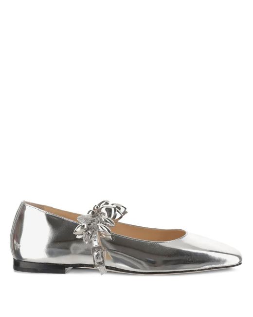 Mach & Mach Metallic Pumps in White | Lyst