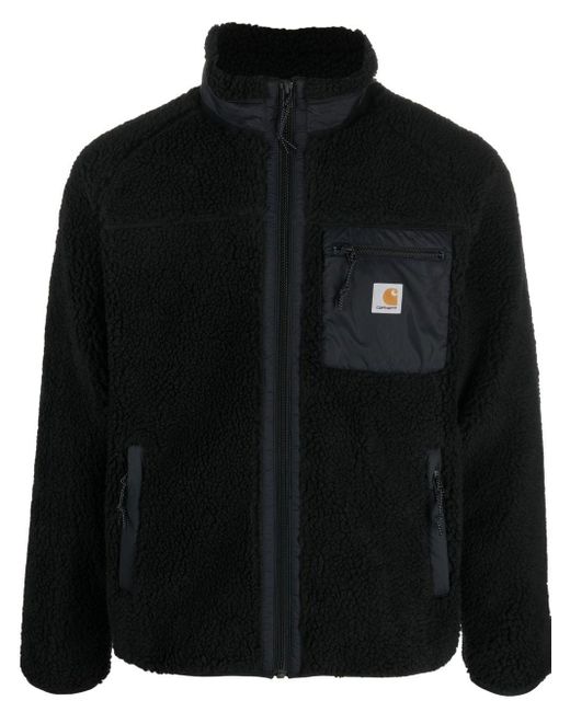 Carhartt Wip Prentis Logo Patch Fleece Jacket In Black For Men Lyst