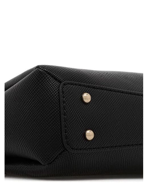 Guess Triangle-Logo Crossbody Bag in Black | Lyst UK