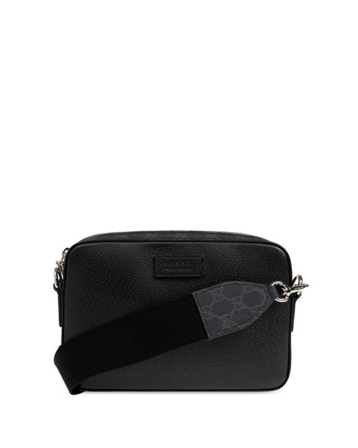 Gucci Small Gg Messenger Bag in Black for Men | Lyst